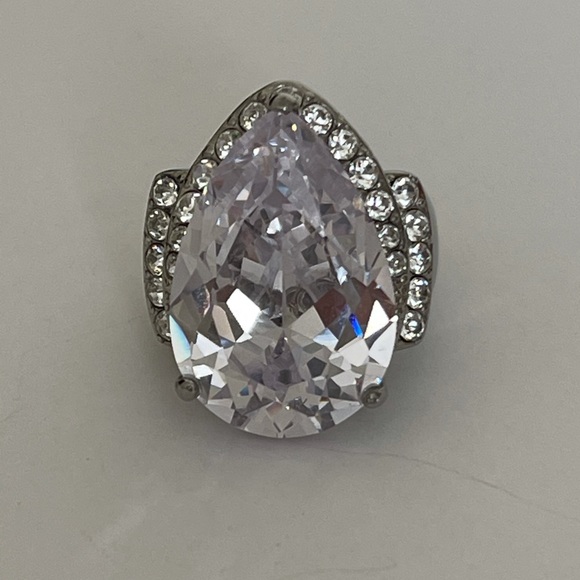 Jewelry | Stainless Steel Large Pear Shaped Cocktail Ring | Poshmark